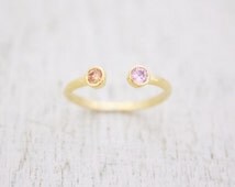 Popular items for two stone ring on Etsy
