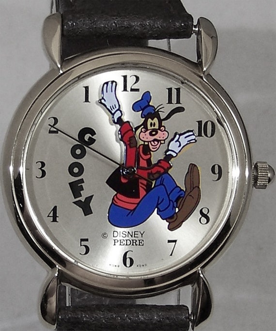 Goofy Backwards Pedre Disney Watch 1989 Silver Lmt. Ed.