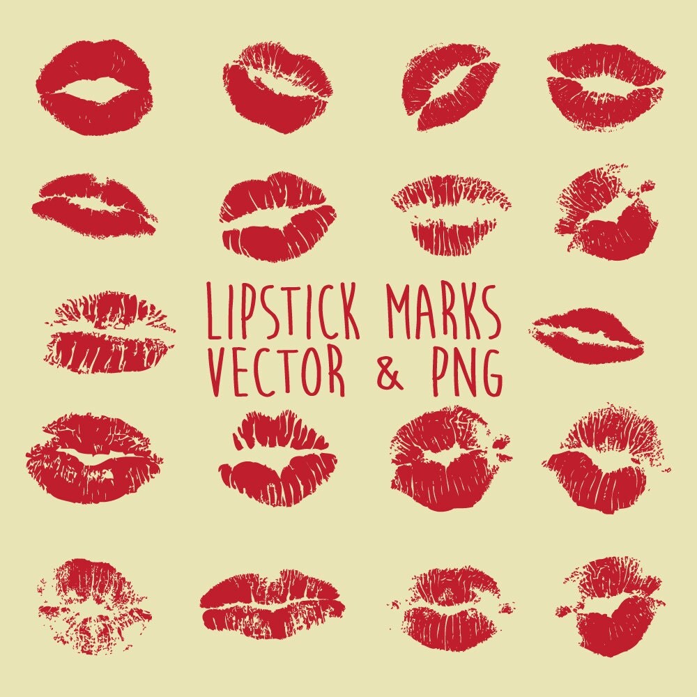 Lipstick Clipart Lips Clipart Lipstick Stain Clipart Lips