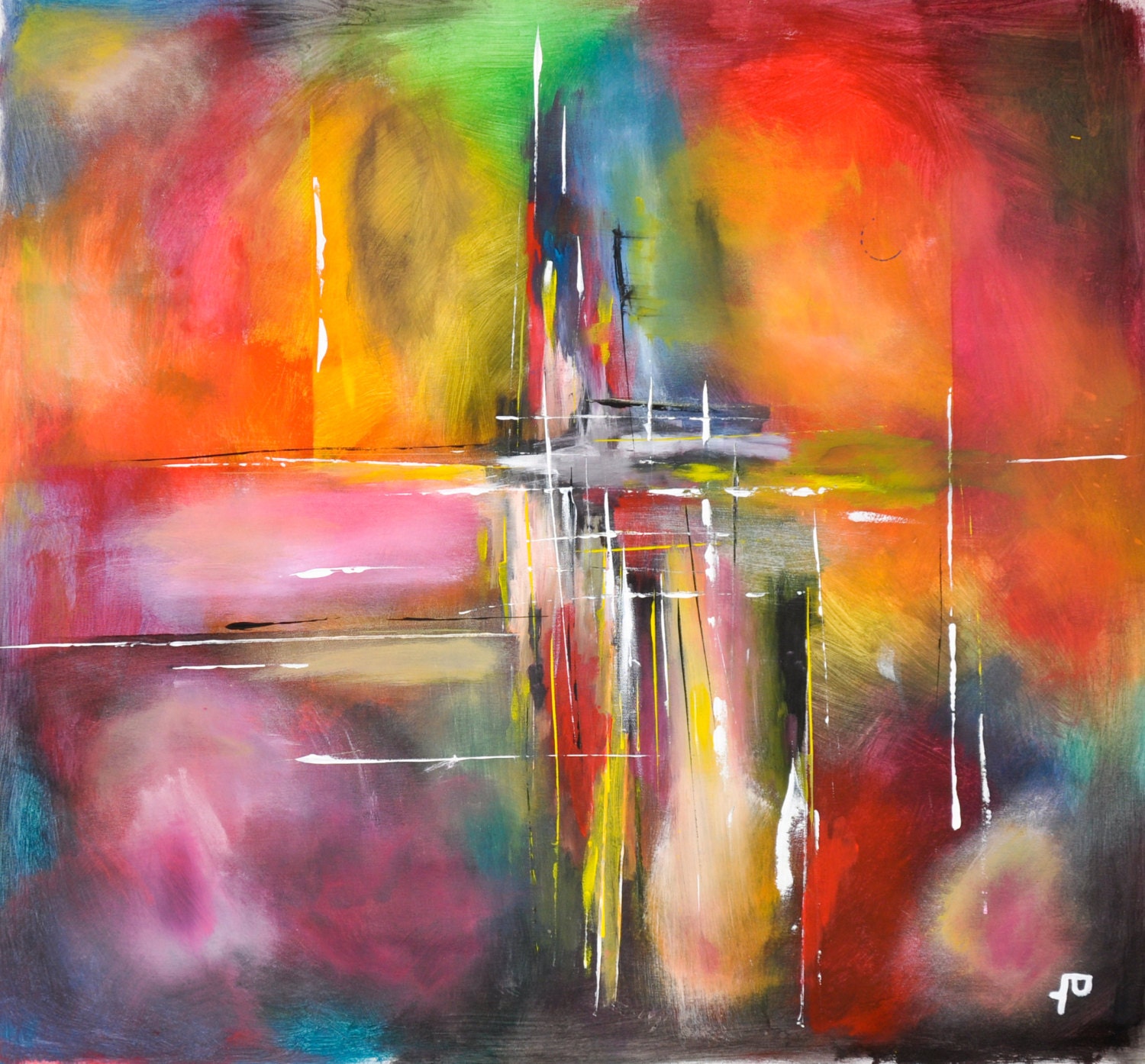 Abstract Paintingcontemporary art modern original by Modizart