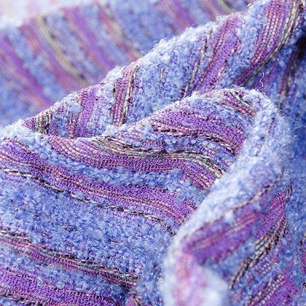 Fashionable Wool Boucle Fabric Fashion Fabric in Purple