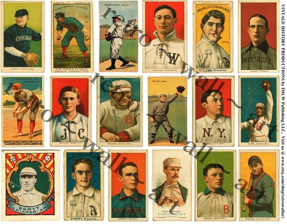 Items Similar To Baseball Cards, Antique Reproductions, Vintage