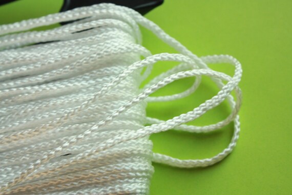 3 mm Flat Braided Cord Nylon by Yards Elegant Rope by gbsupplies