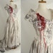 upcycled Distressed Bloody Vampire Bride Wedding Dress with