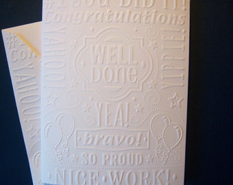 Embossed Graduation Card by TijaCreations on Etsy