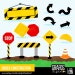 UNDER CONSTRUCTION Digital Clipart Set Construction