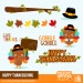 HAPPY THANKSGIVING Digital Clipart Set by GRAFOSclipart on Etsy