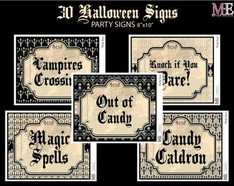 Halloween candy sign | Etsy