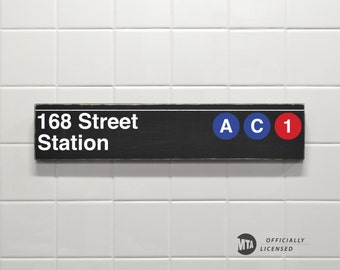 World Trade Center Station New York City Subway Sign Wood