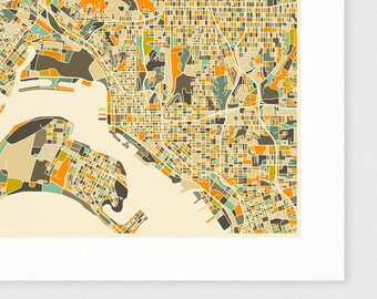 San diego map | Etsy
