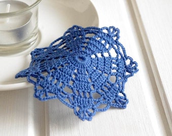 Crochet doily Small lace doily Linen lace doilie Small by Edangra