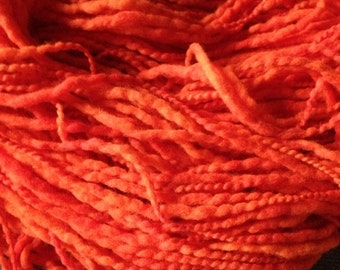 Bright orange yarn | Etsy