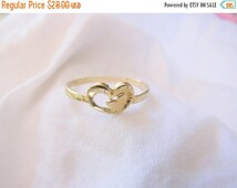20% OFF Heart gold ring, gold ring, gold filled, gold stacking ring ...