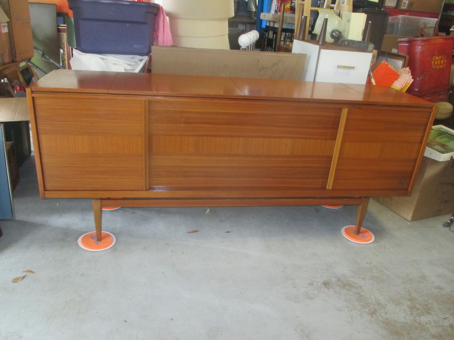 1967 GRUNDIG KS 792 Walnut Stereo CONSOLE w/Dual 1019 German Turntable ...