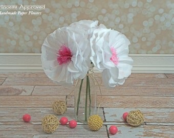 Tissue Paper Flowers Large with Centers by PrincessApprovedShop