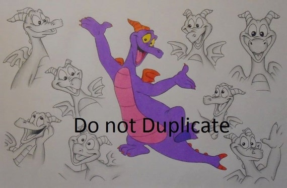 Figment 11 x 17 colored pencil drawing montage print