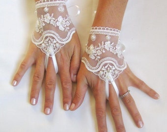 Unique lace gloves related items | Etsy