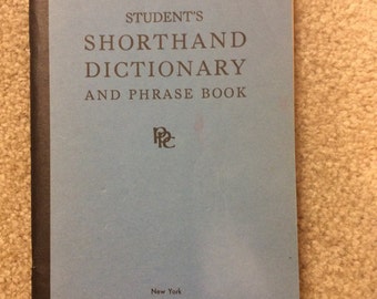 Shorthand book | Etsy