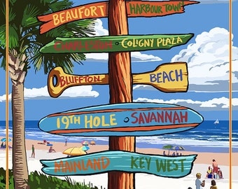 Hilton head wall art | Etsy