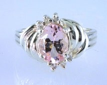 Unique pink beryl ring related items | Etsy