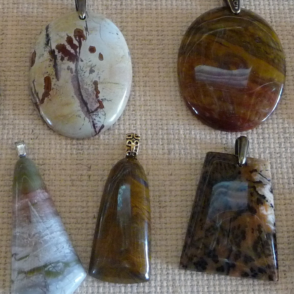 Natural Stone Pendants by StoneAgePendants on Etsy