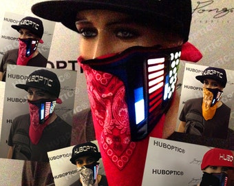 LIGHT UP MASK LED BANDANA HAT & GLOW COSTUME STORE by HUBOPTIC