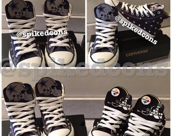 Custom Spiked Timberlands with Custom Tongue Design by SpikedCons