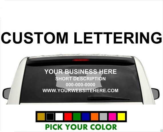 Custom Business Advertisement Car Decal/Sticker by SpunkyCandles