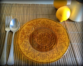 Amber glass plates | Etsy