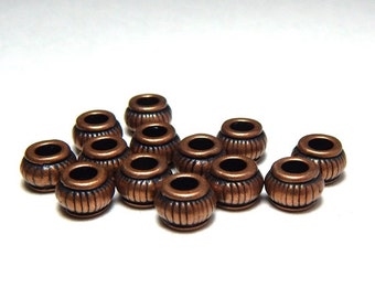 Copper spacers beads | Etsy