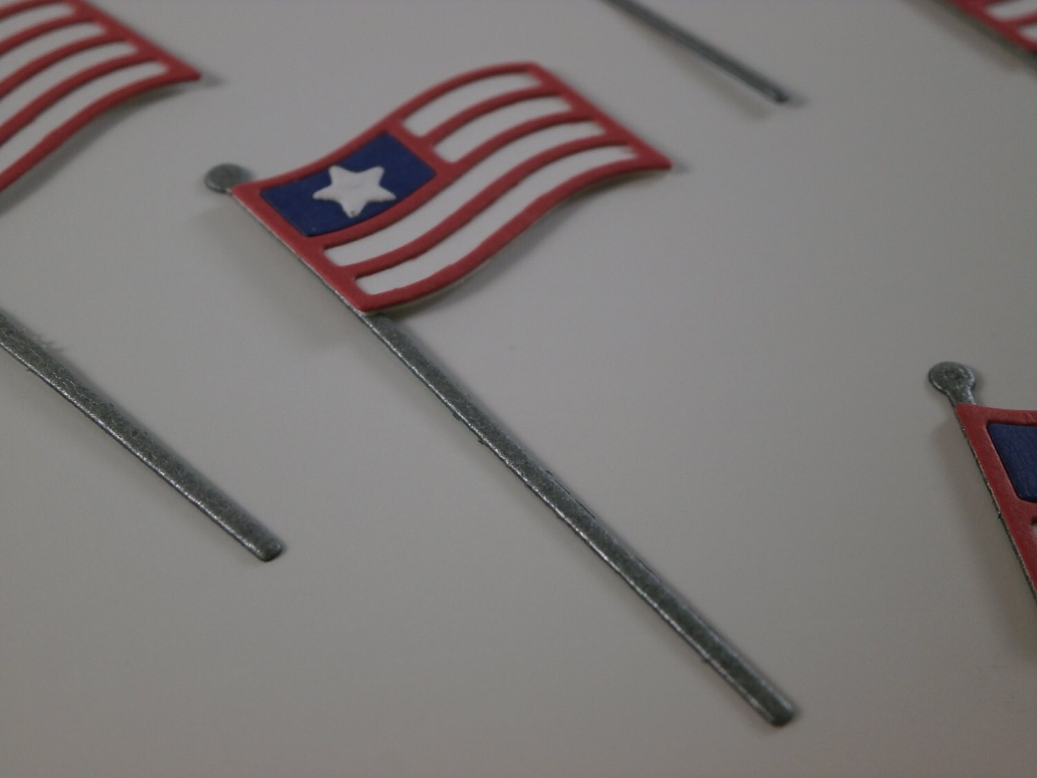 Mini American Flag Die Cut 10