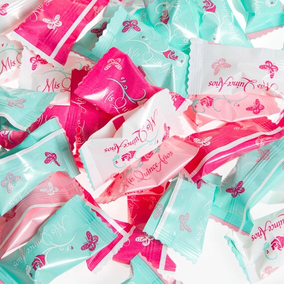 200 Mis Quince Buttermints Wrapped 15th Birthday Candy Bar