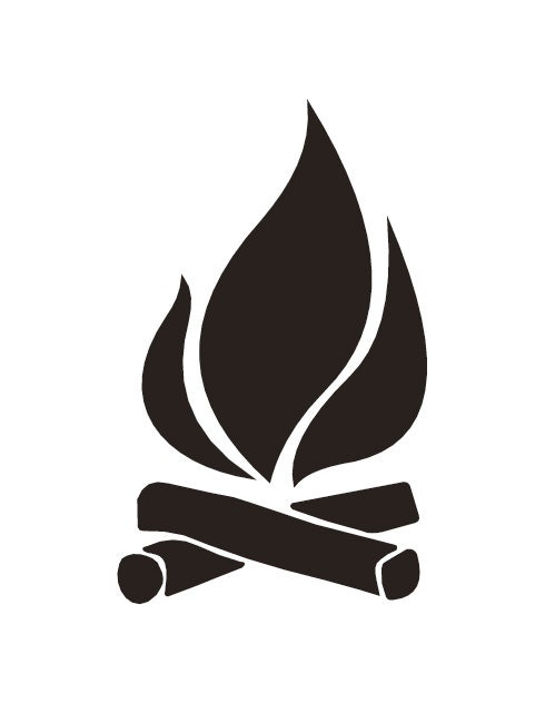 Camp Fire Symbol Di Cut Decal