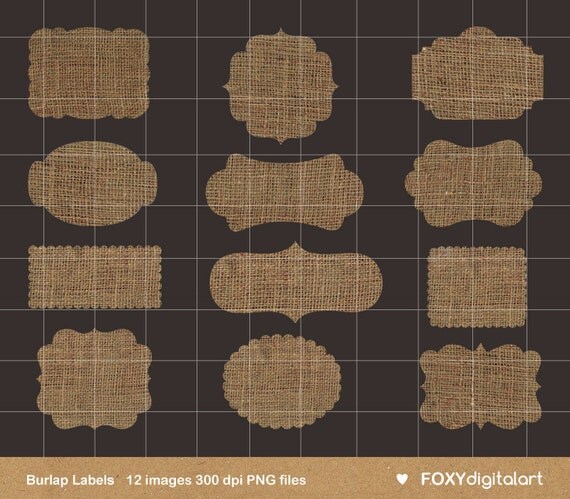 Burlap Frames Clip Art Burlap Digital Frames Burlap Clipart