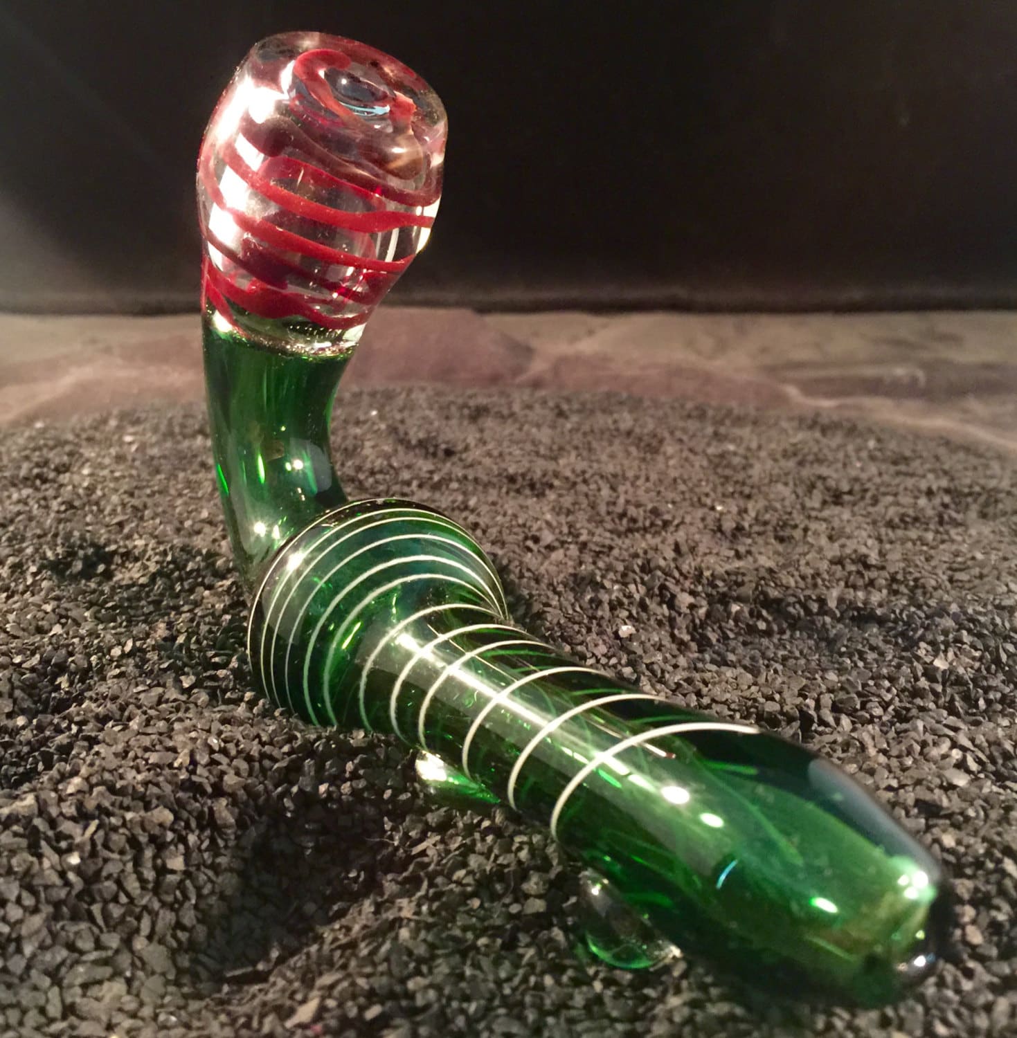 Glass Bowl Pipe Unique Hand Blown Art by SmokingGoodDeals on Etsy