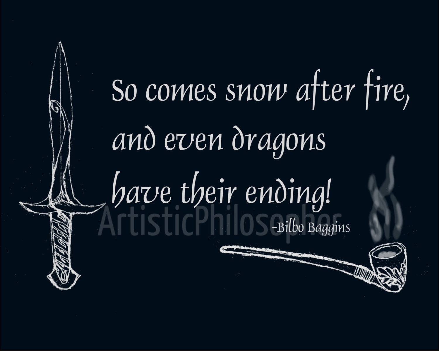 Lord of the Rings Quote Bilbo Baggins Hobbit So