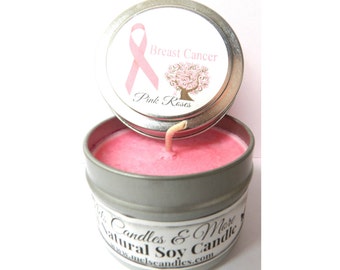 Breast cancer candle | Etsy