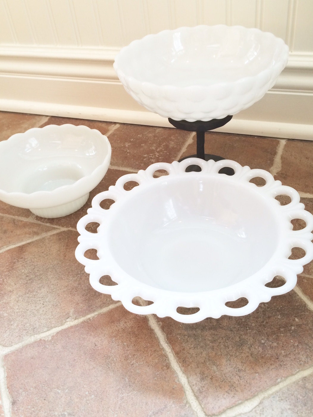 Milk Glass Serving Bowls Set of 3 – Haute Juice