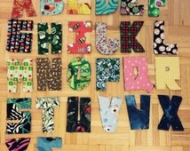 Popular items for fabric alphabet on Etsy