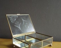 Popular items for vintage glass box on Etsy