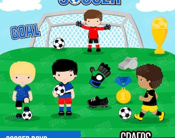 Soccer clip art | Etsy