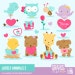 LOVELY ANIMALS 2 Digital Clipart Set Bear Clipart