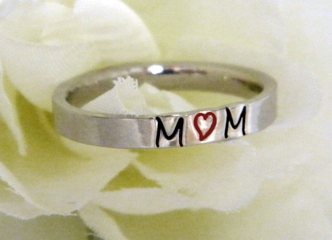 Name Ring Stackable Personalized Ring Stacking Name Ring