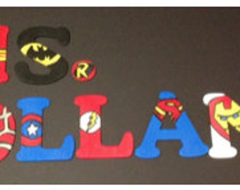 Superhero letters | Etsy