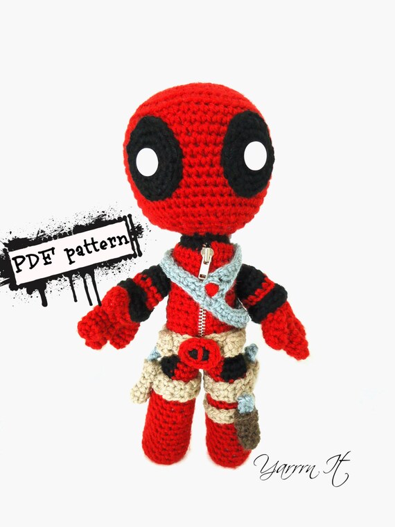 Deadpool Inspired crochet doll PDF pattern