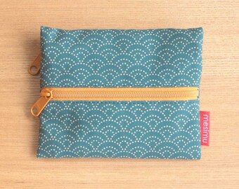 Pocket sized wallet made from authentic Japanese fabric by MESIMU