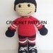CROCHET PATTERN: Hockey Player Amigurumi crochet pattern