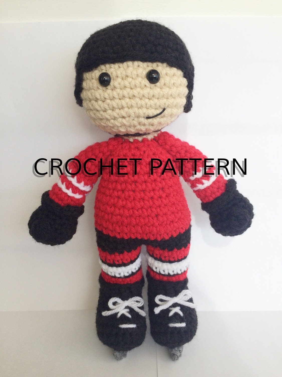CROCHET PATTERN: Hockey Player Amigurumi crochet pattern