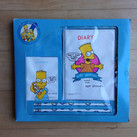 1990's Vintage The Simpsons Bart Simpson Diary & Address