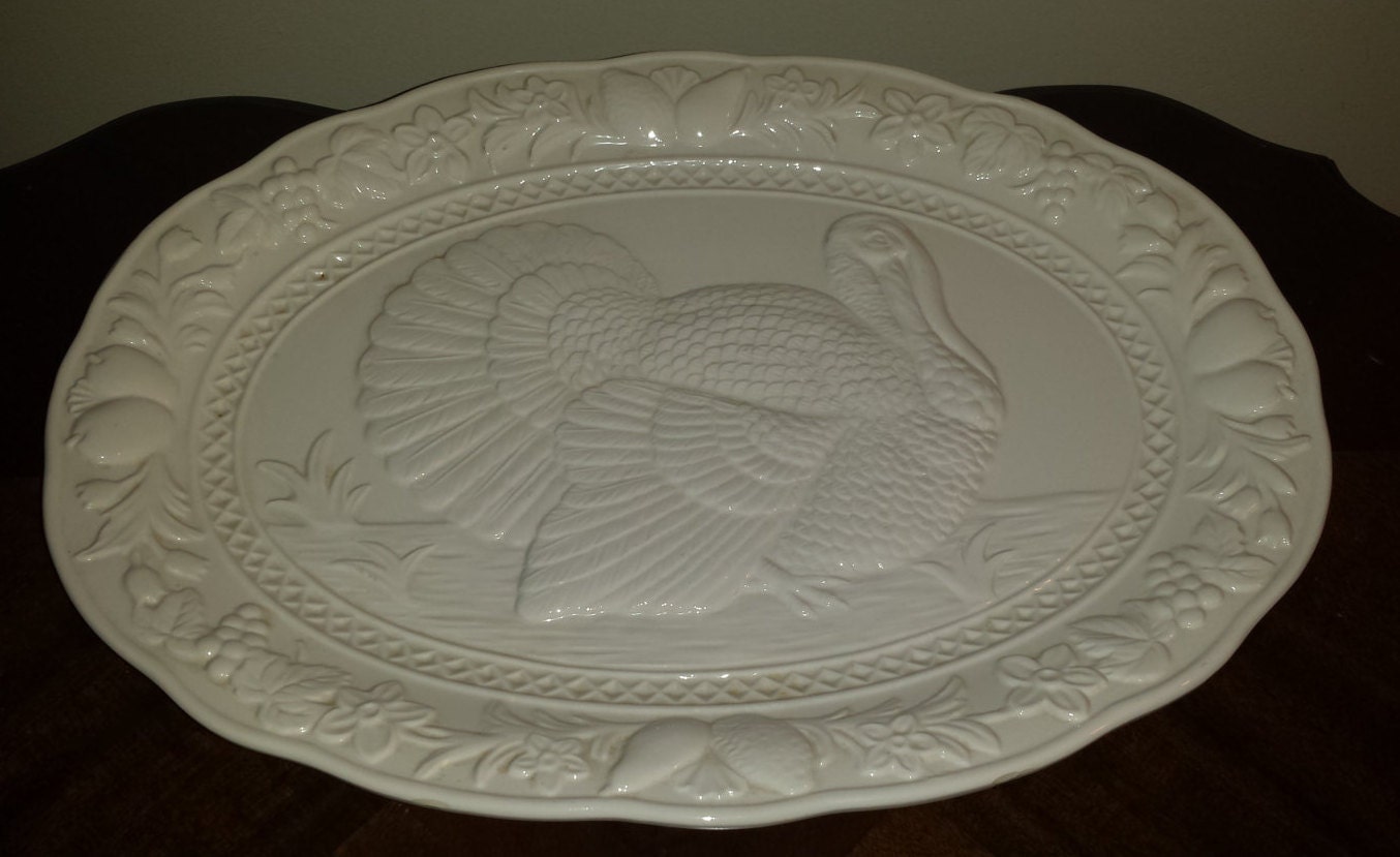 Vintage Thanksgiving/Holiday Ceramic Turkey Platter Japan 1970s D282 ...